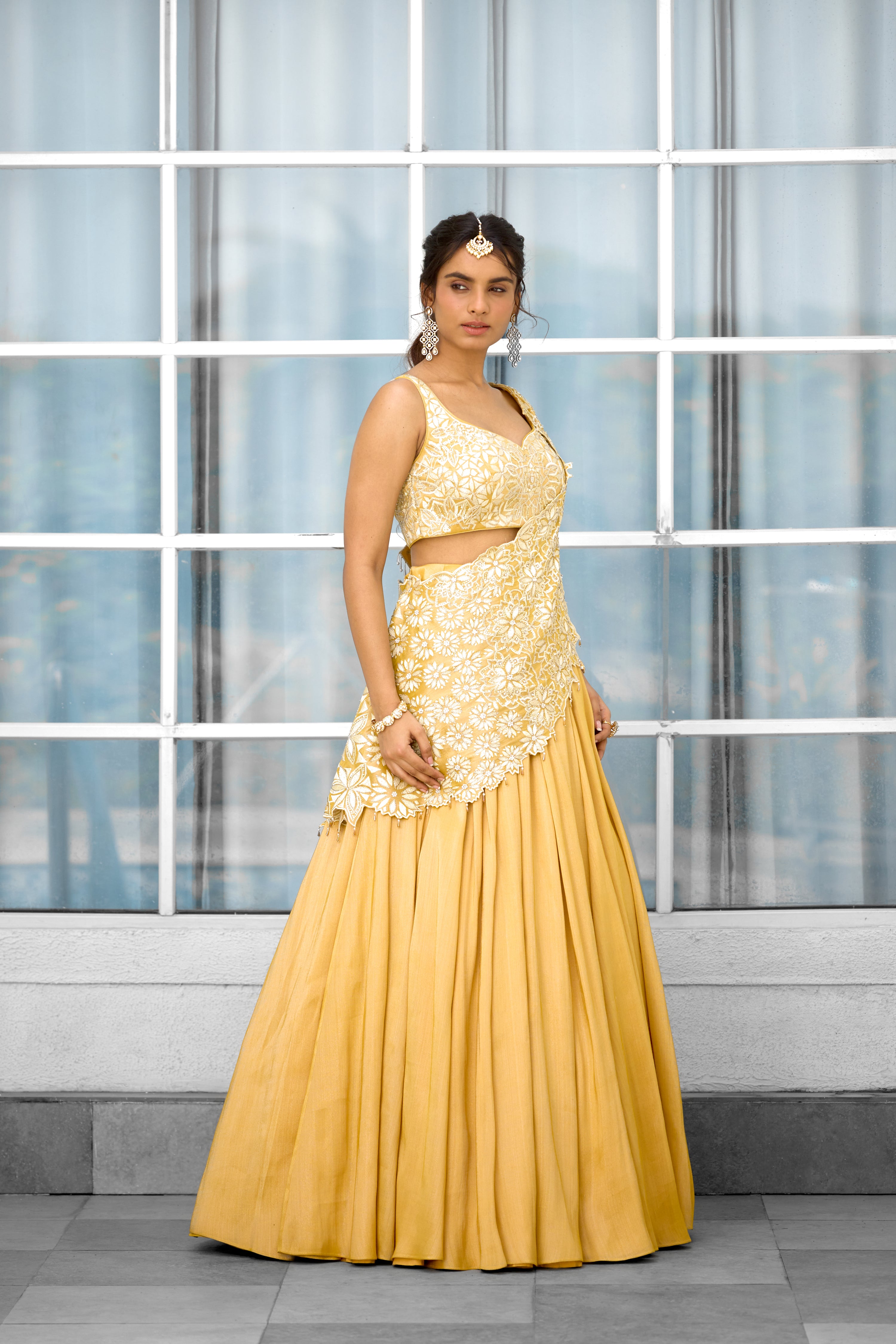 Buy Marigold Muse Women's Lehenga Saree Set – Stunning Dual Look – Shasha Gaba